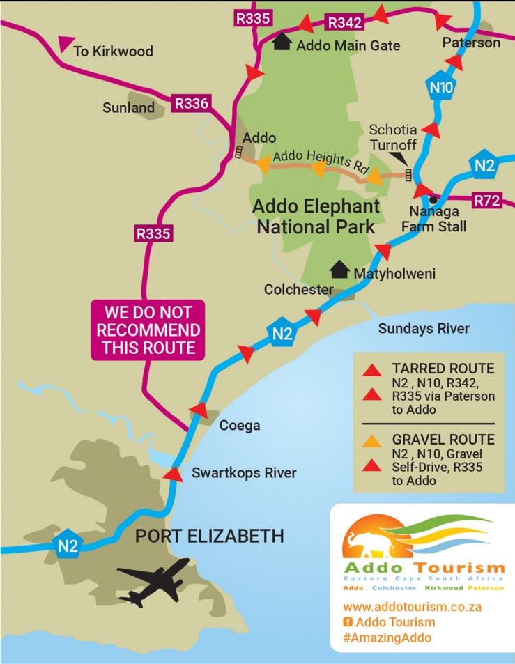 Addo Map & Directions | Addo Backpackers